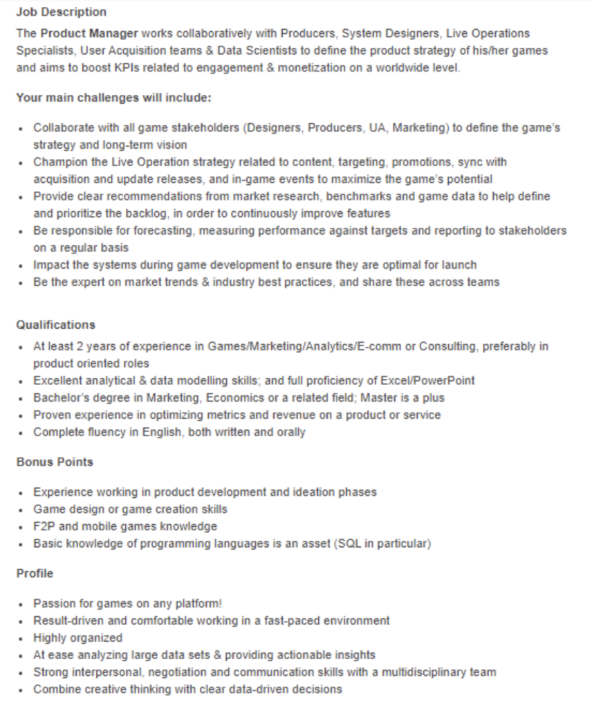 How to Become a Video Game Product Manager